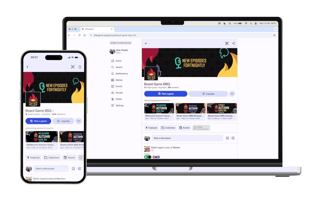 Aftergame | The social tabletop gaming app