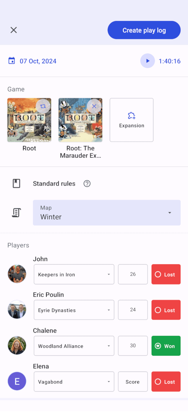 Aftergame | The social tabletop gaming app